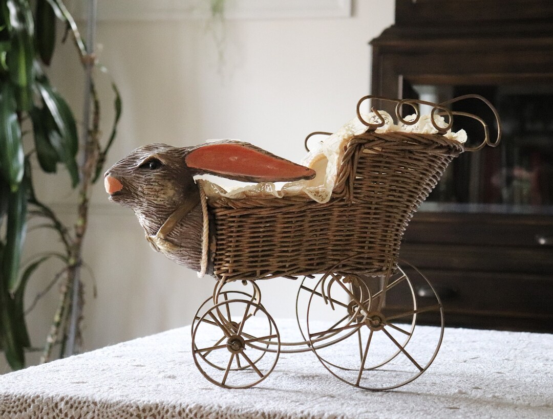 Vintage Rabbit/bunny Head Buggy, Pram, Baby Doll Stroller. - Etsy