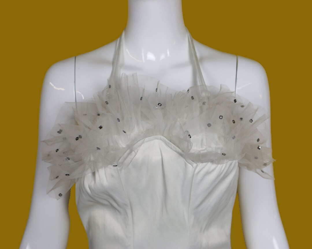 ROSE MARIE REID 40s Tulle Rhinestone Bathing Suit/hourglass Mailllot ...