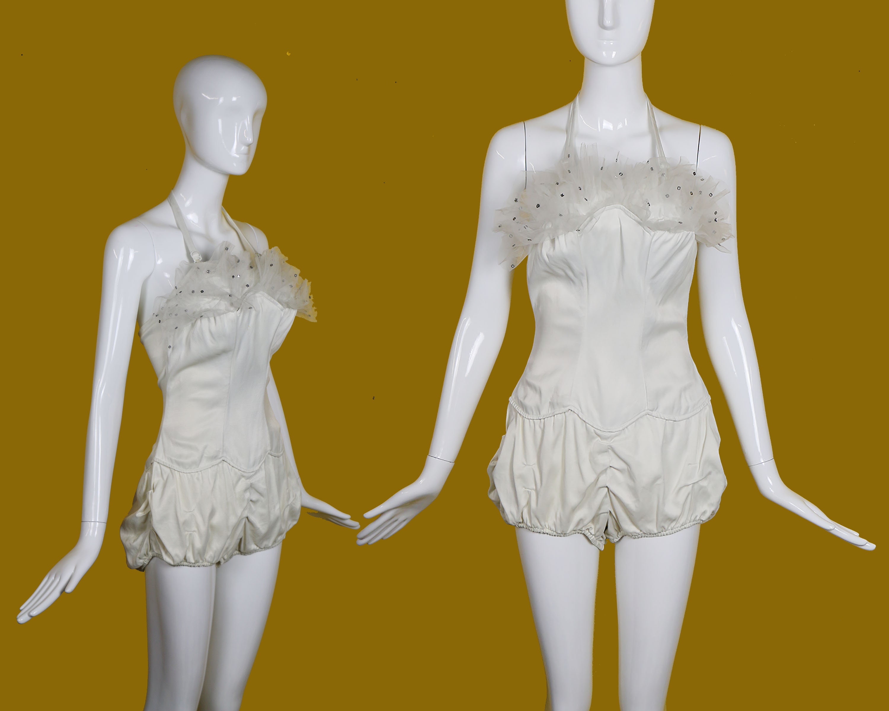 ROSE MARIE REID 40s Tulle Rhinestone Bathing Suit/hourglass - Etsy