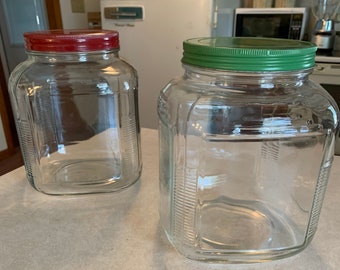 Ribbed Glass Jar - Etsy