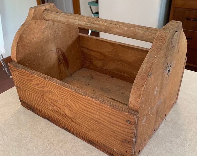 Craftsman Made Wooden Carry All Garden Tools Harvest Tote - Etsy