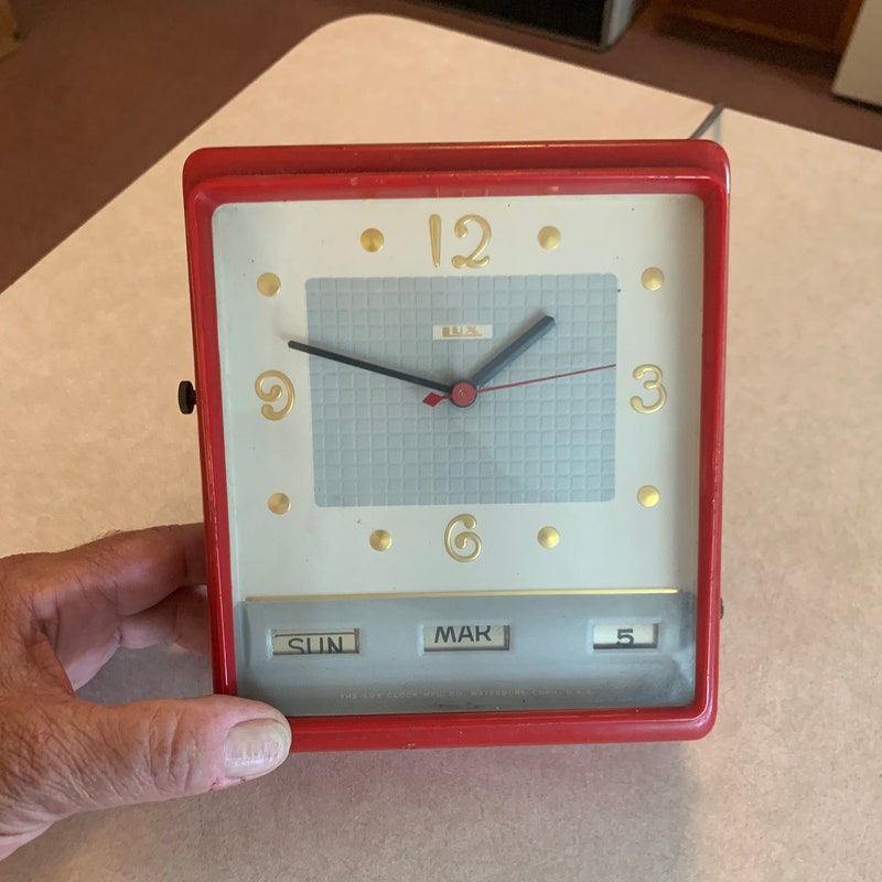 Red Kitchen Clock - Etsy