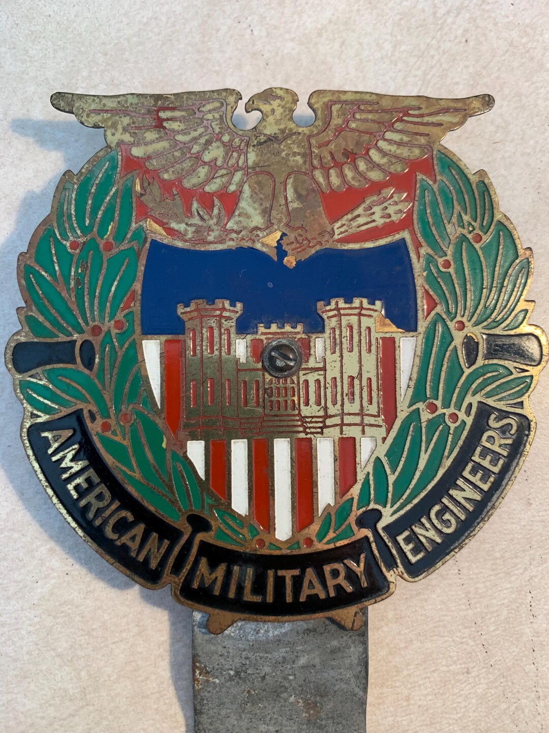 American Military Engineers Badge License Plate Topper - Etsy