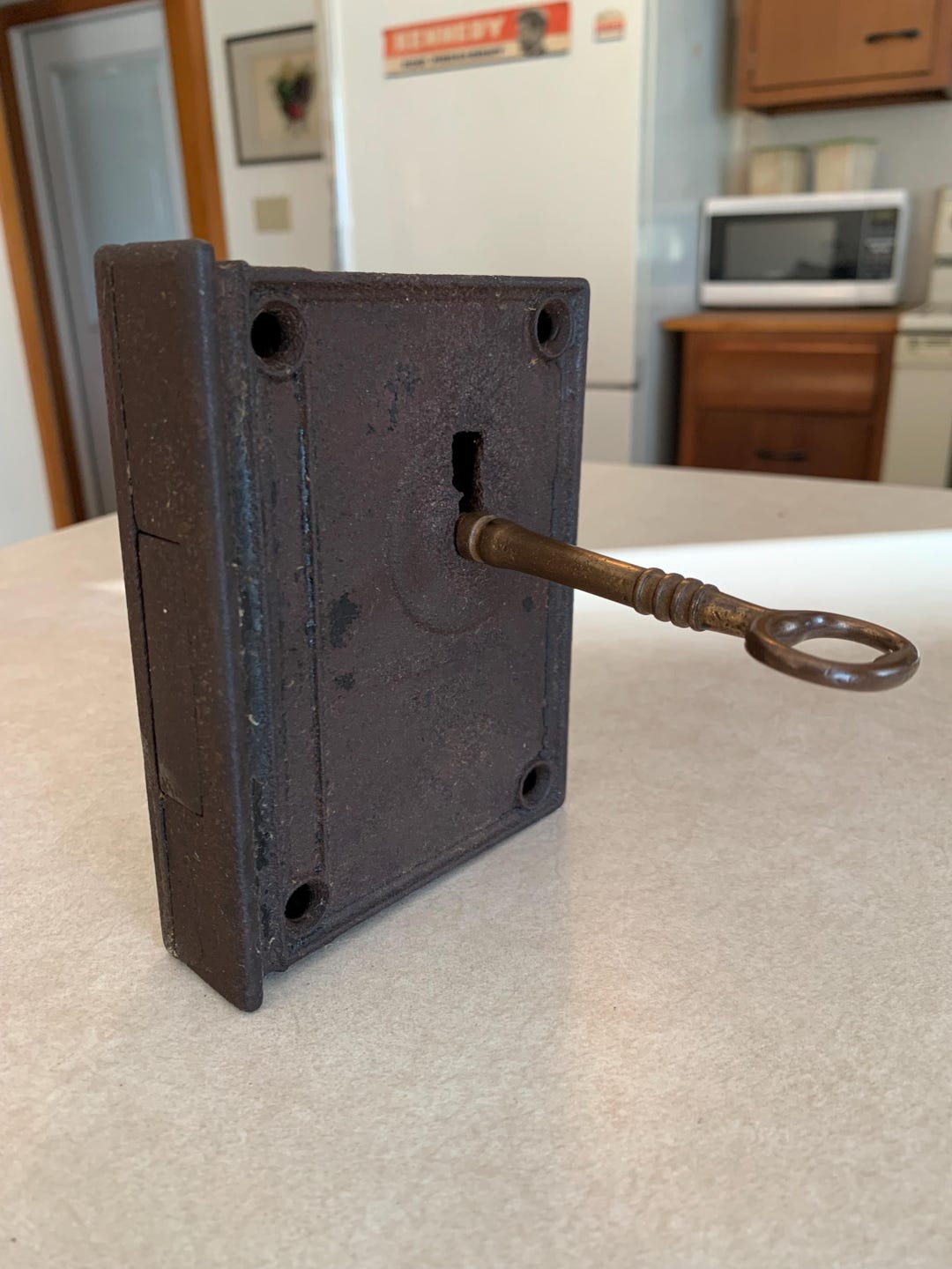 Very Old Cast Iron New Haven Lock Set With Working Key - Etsy