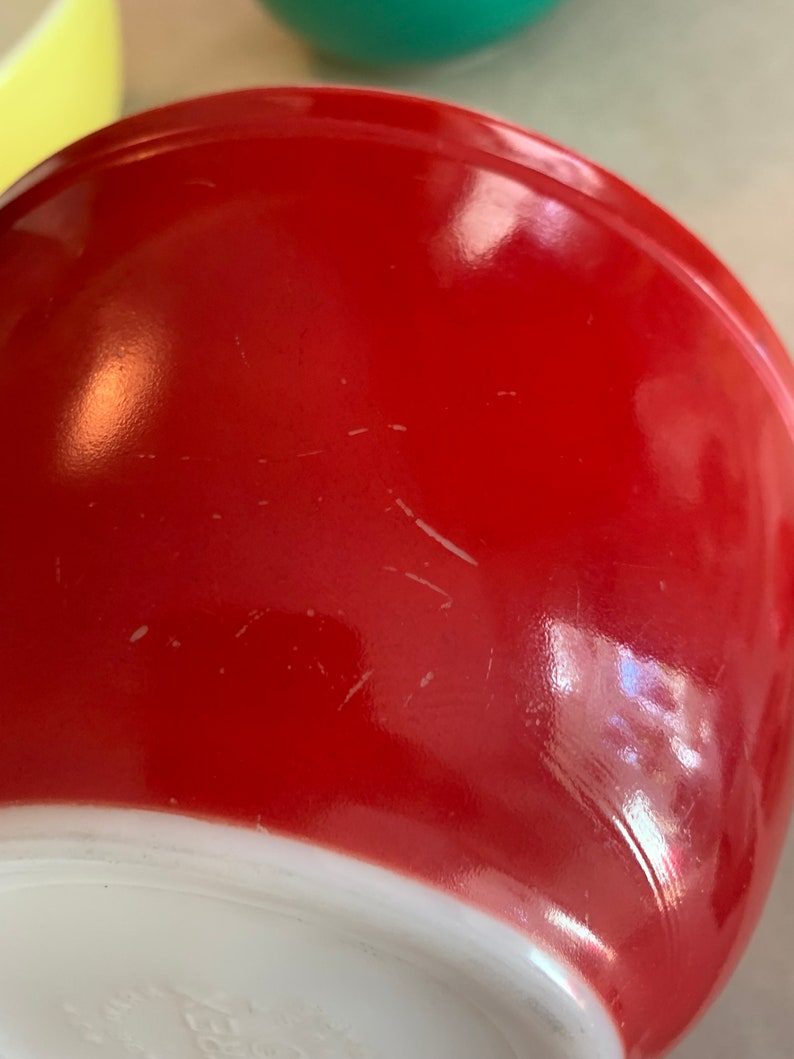 Set of Primary Colors Pyrex Mixing Bowls - Etsy