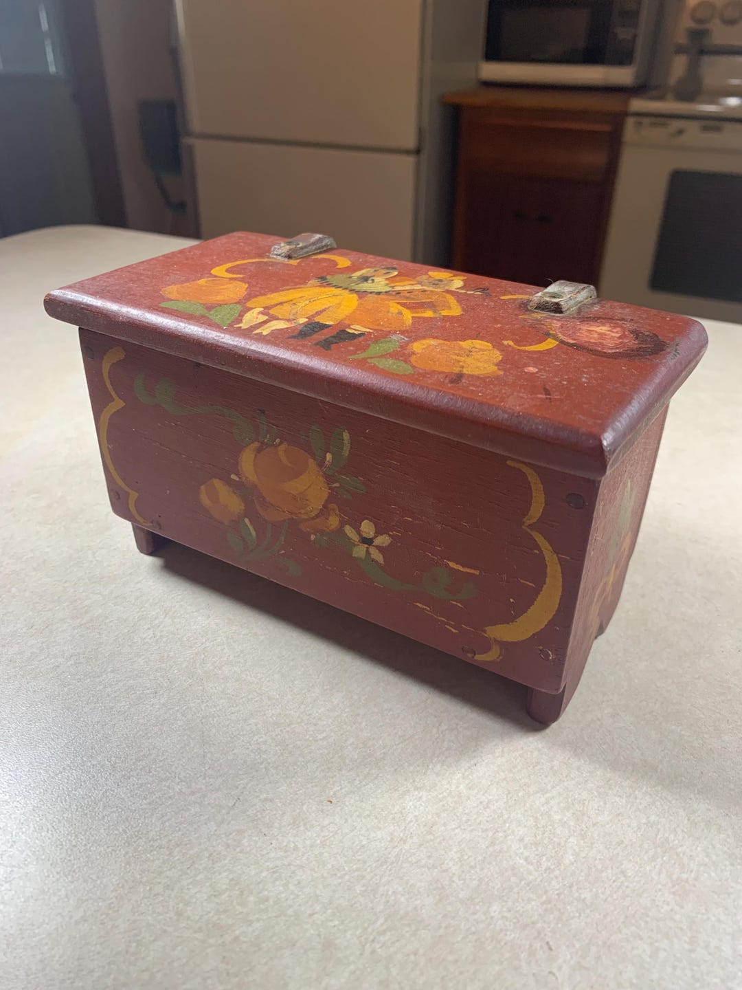 Artist Signed Steven Hall Hand Painted Wooden Box Vermont - Etsy