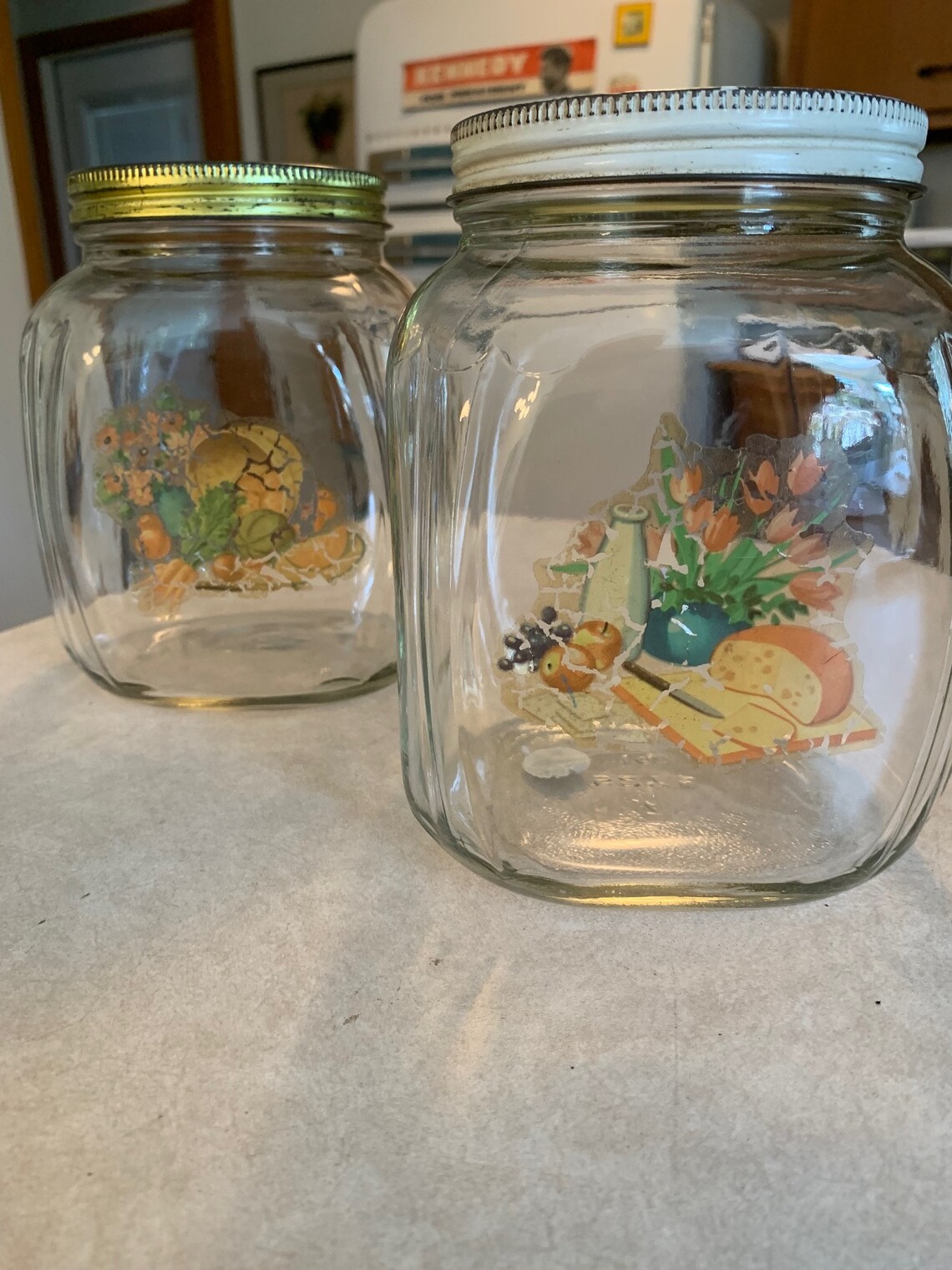 Covered Glass Jar With Applied Decor - Etsy