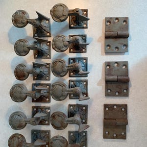 Six Pair of Clam Shell Shutter Dogs and Hinges - Etsy