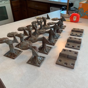 Six Pair of Clam Shell Shutter Dogs and Hinges - Etsy