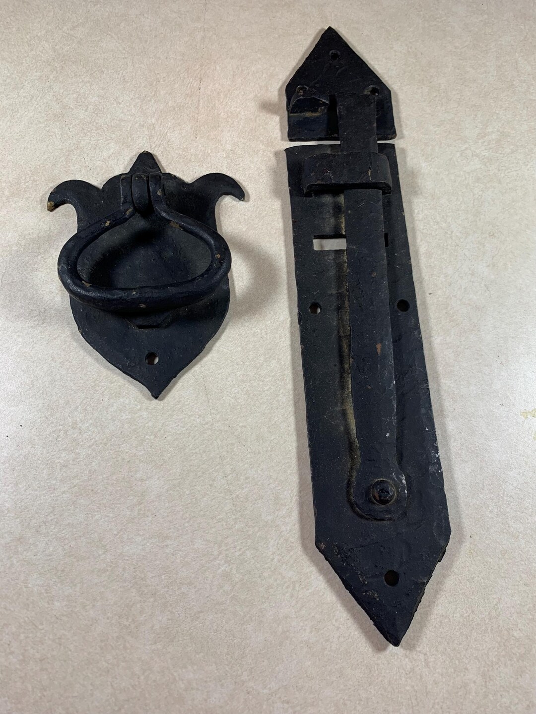 Hand Forged Arts & Crafts Door Knocker Latch Hasp - Etsy