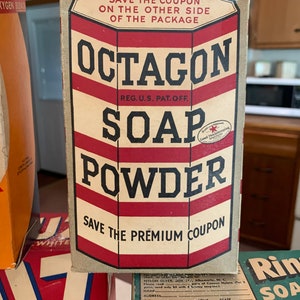 Five Unopened Boxes of Vintage Laundry Soap Plus Clothes Pins and Bar ...