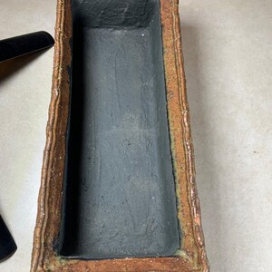 Footed Glazed Stoneware Pottery 'brick Box' Fred C Spaulding - Etsy