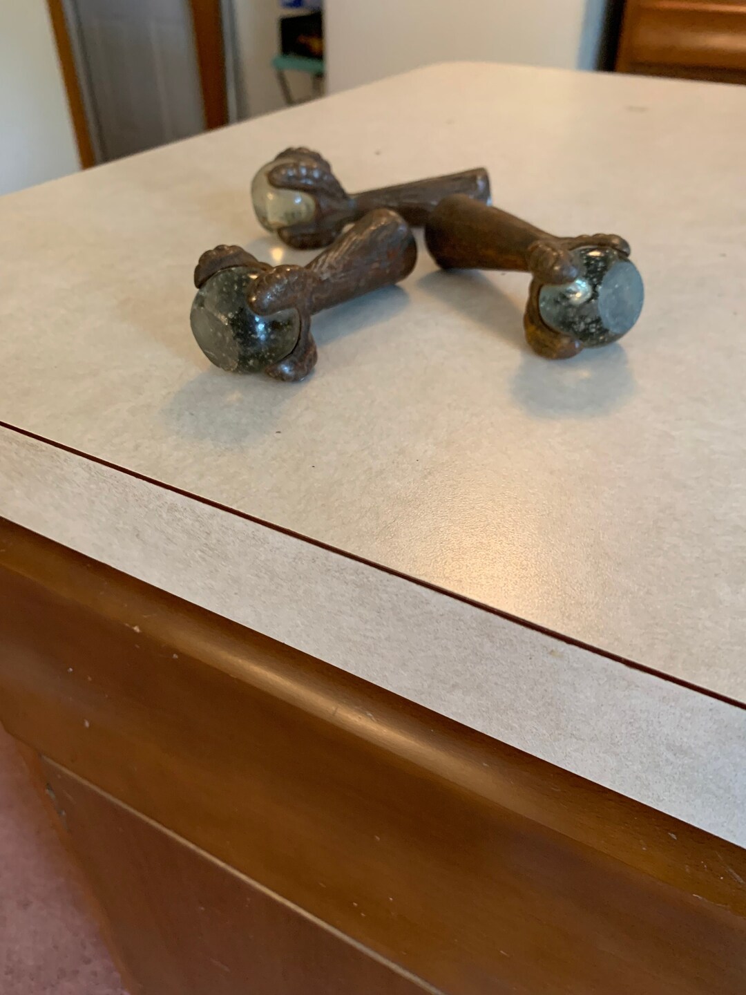 Set of 3 Small Ball and Claw Table Feet - Etsy