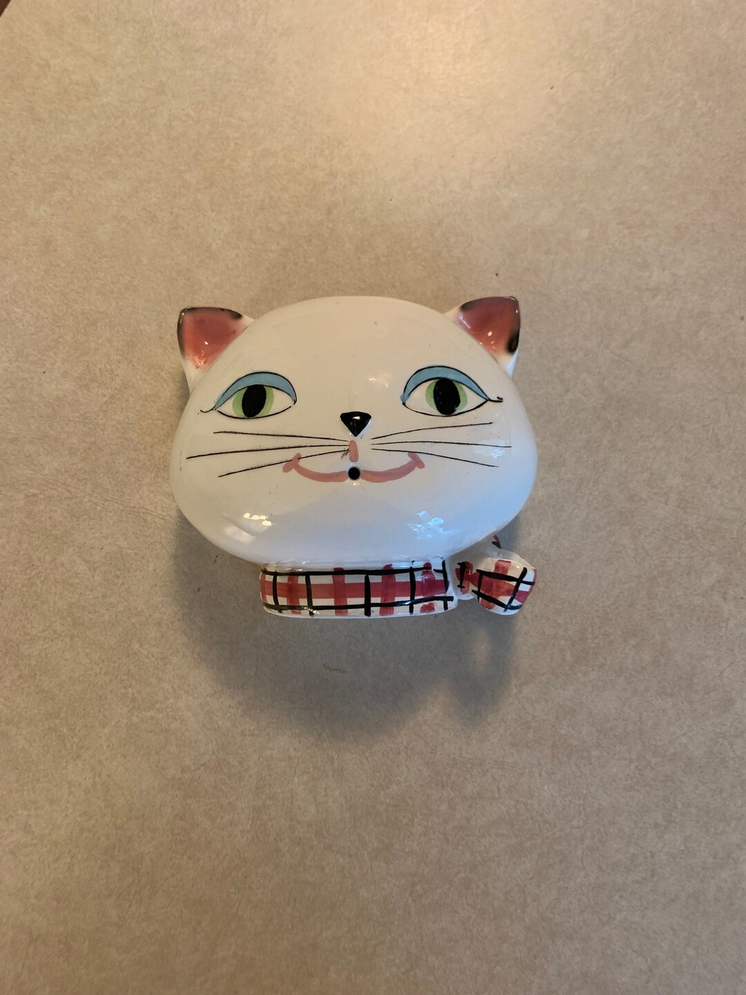 1958 Holt Howard Cat Kitten Wall Mount String Scissor Holder - Etsy