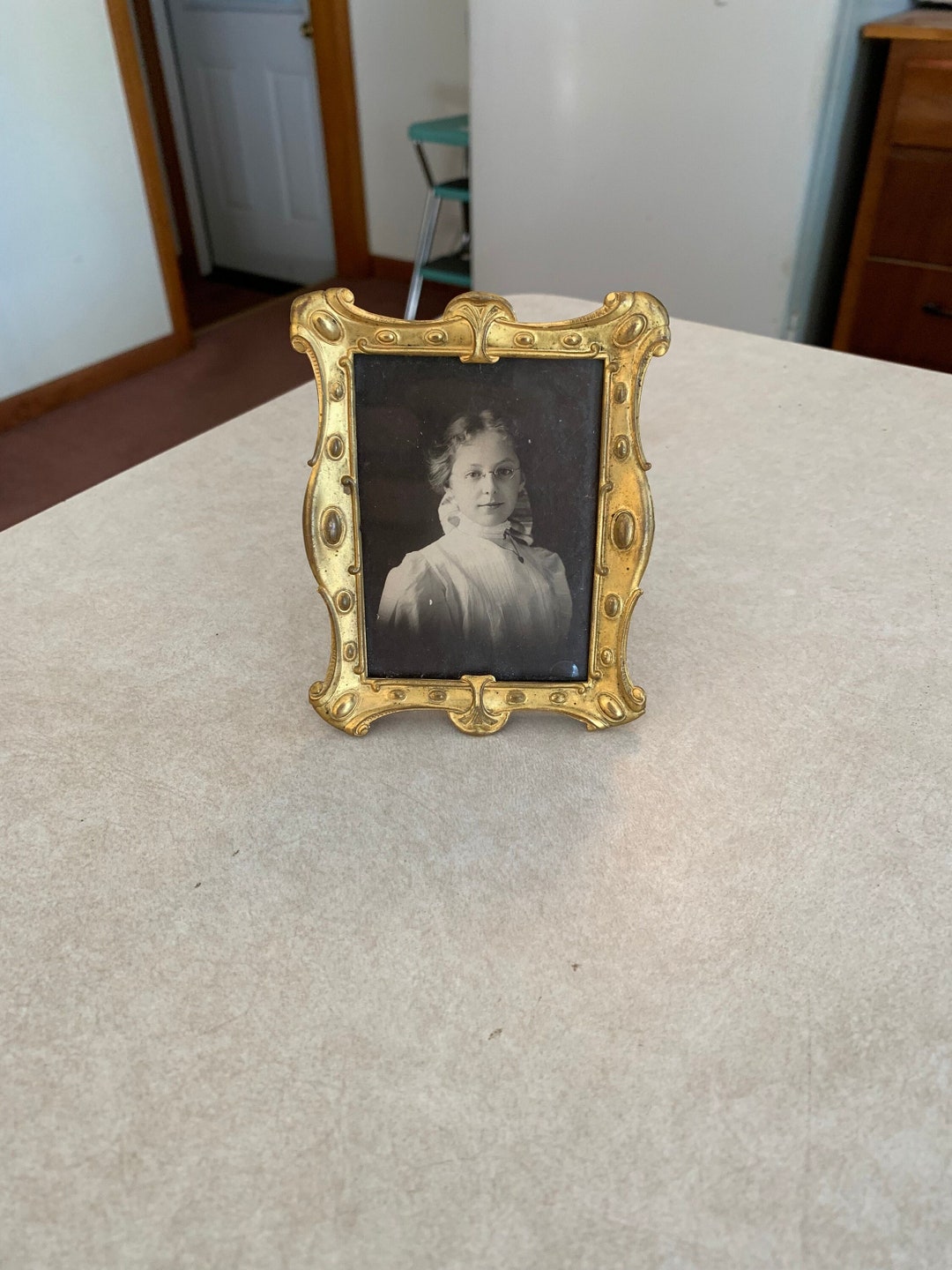 Beautifully Detailed Gold Toned Tin Embossed Picture Frame - Etsy