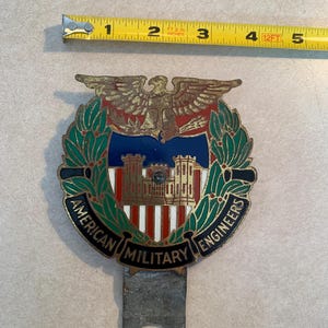 American Military Engineers Badge License Plate Topper - Etsy