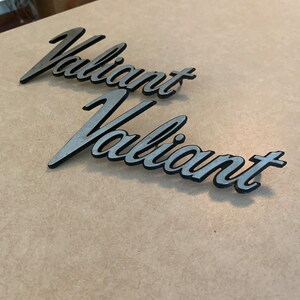 Chrysler Plymouth VALIANT Fender Script Emblems - Etsy