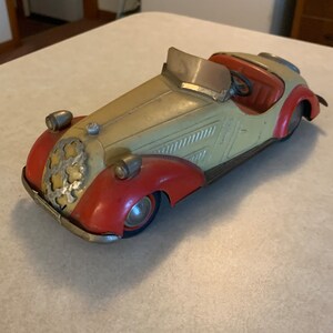 DISTLER Tin Wind up Convertible BMW Toy Car Working German - Etsy