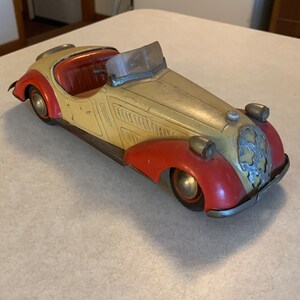 DISTLER Tin Wind up Convertible BMW Toy Car Working German - Etsy