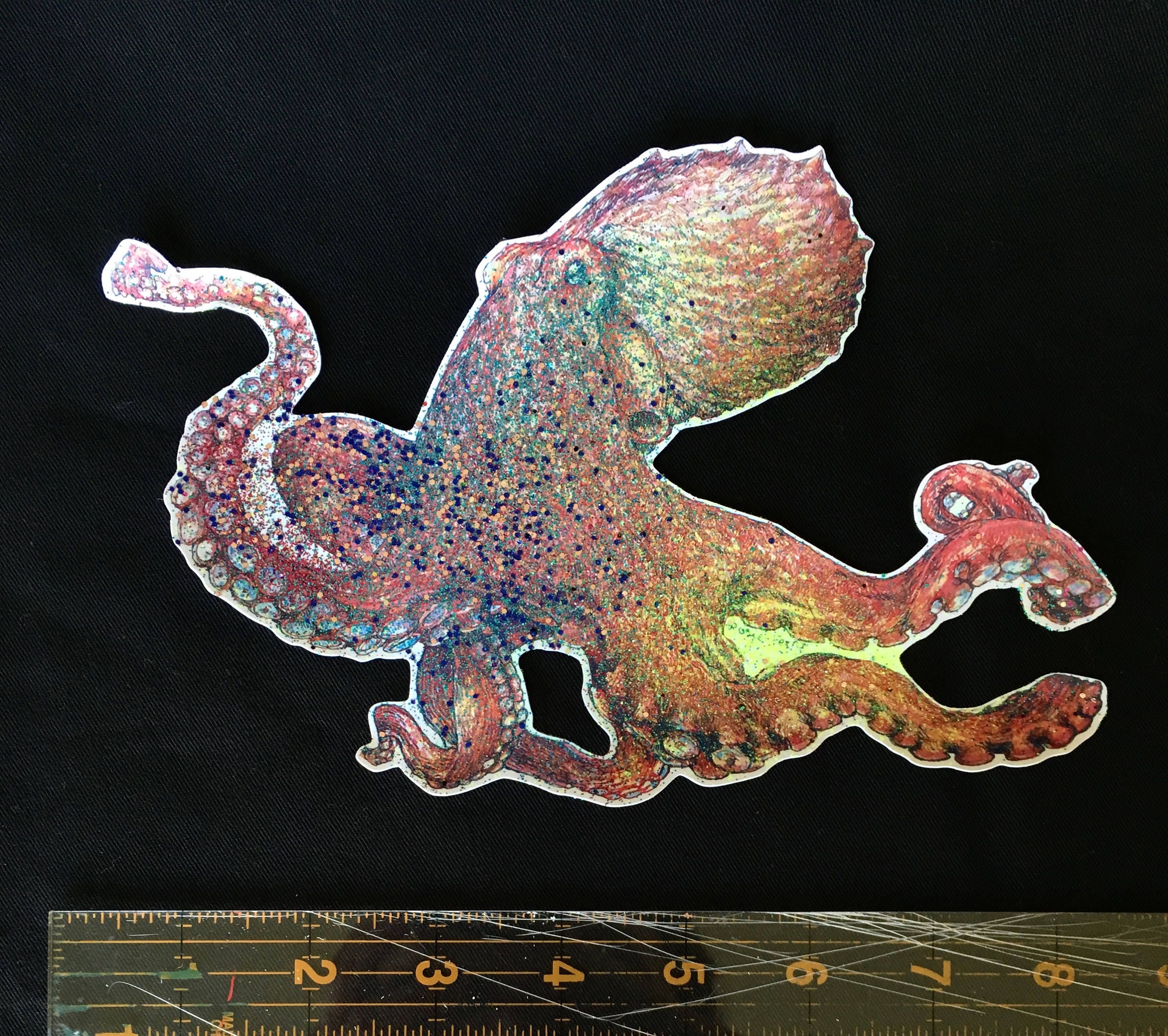 Octopus sticker vinyl sticker pacific giant octopus | Etsy