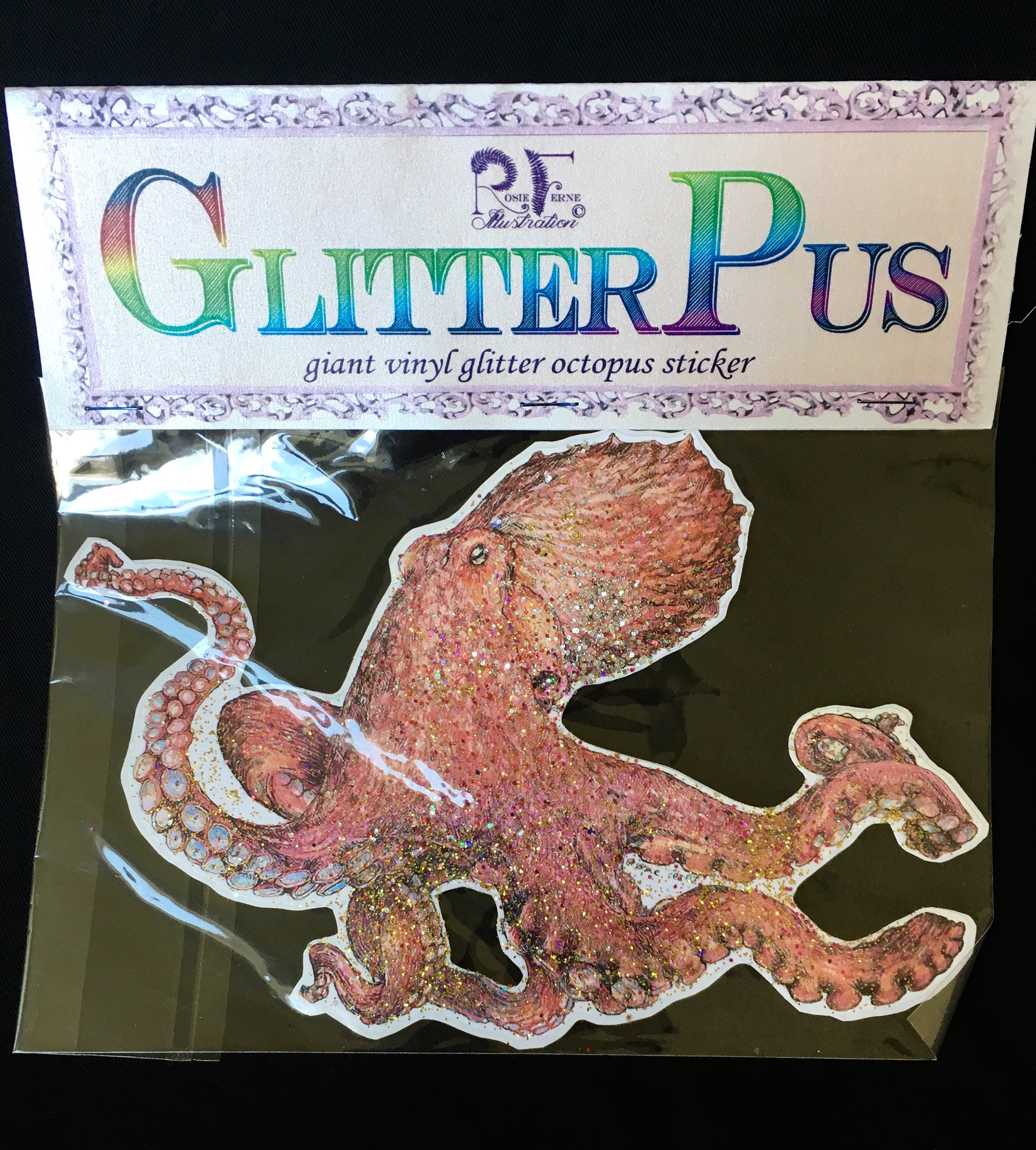 Octopus Sticker- Vinyl Sticker, Pacific Giant Octopus, Handmade ...