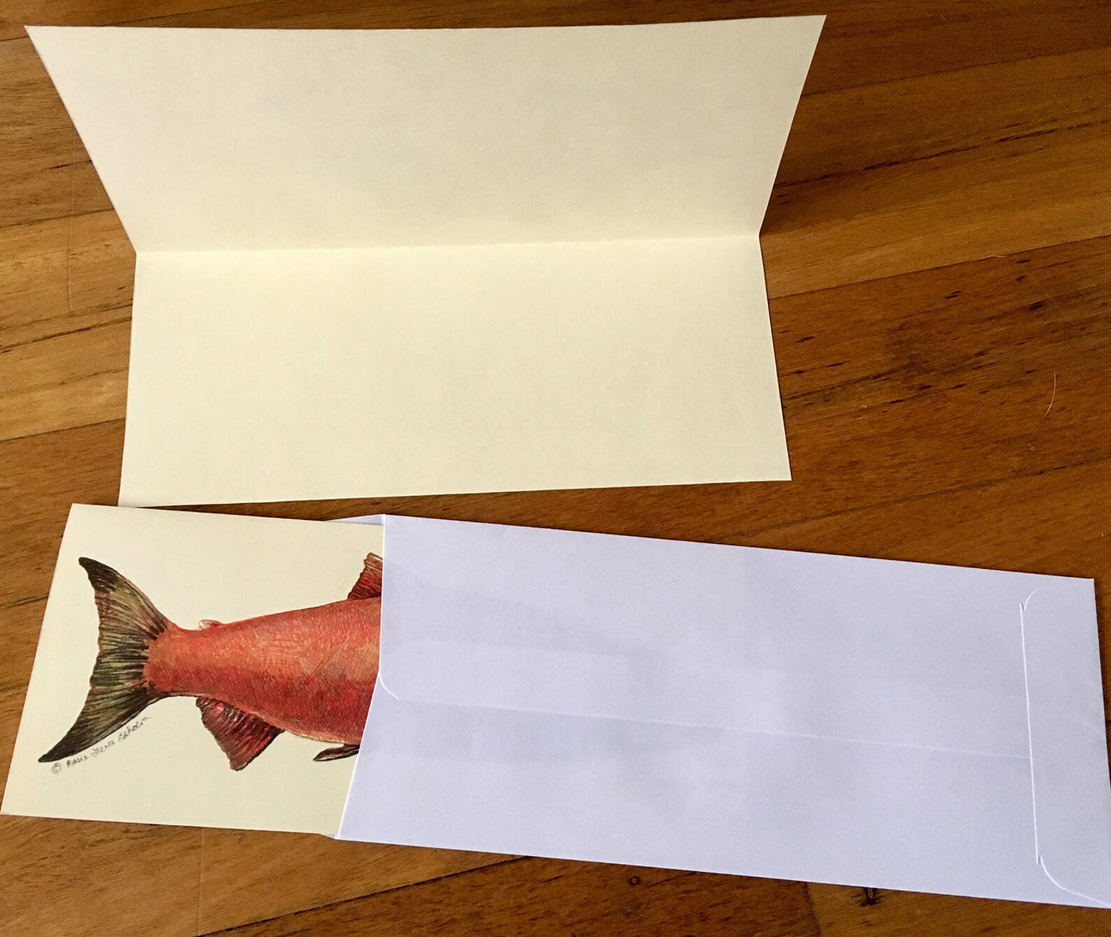 Salmon Card Set, 5 Card Gift Set With Sockeye, King, Coho, Pink, and ...