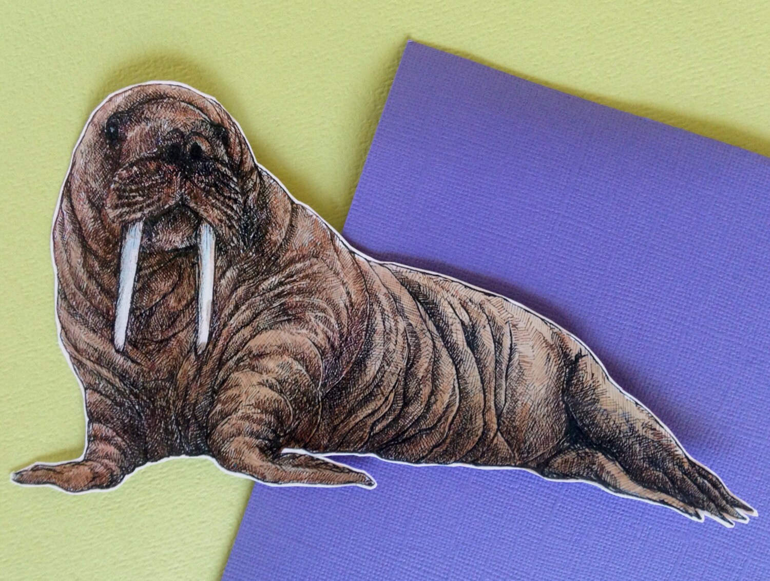 Walrus Vinyl Sticker I Am the Walrus Sticker | Etsy