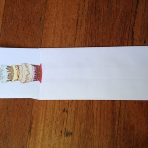 Birthday Card Extra Tall Card With Birthday Cake Stack Illustration - Etsy