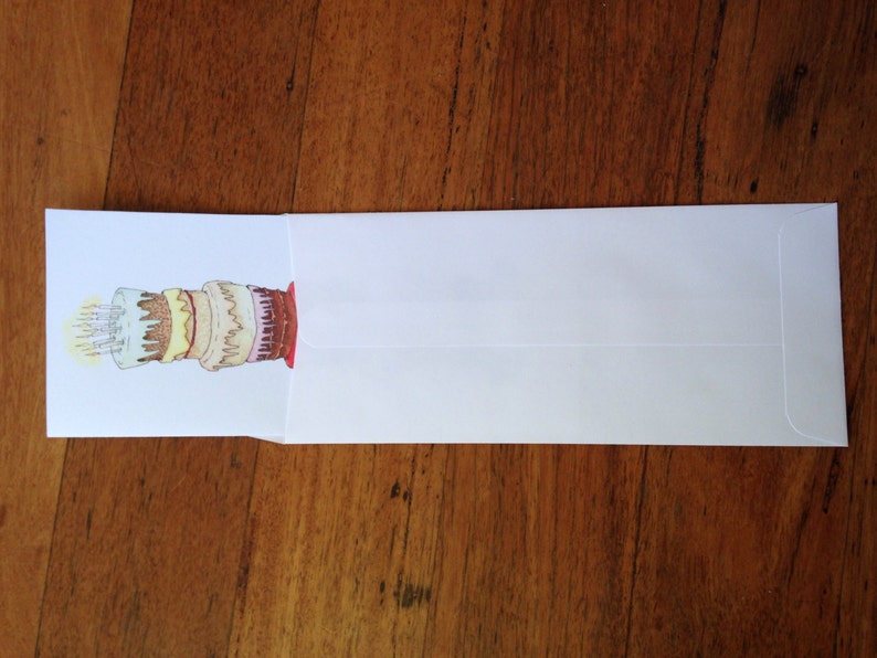 Birthday Card extra tall card with birthday cake stack | Etsy