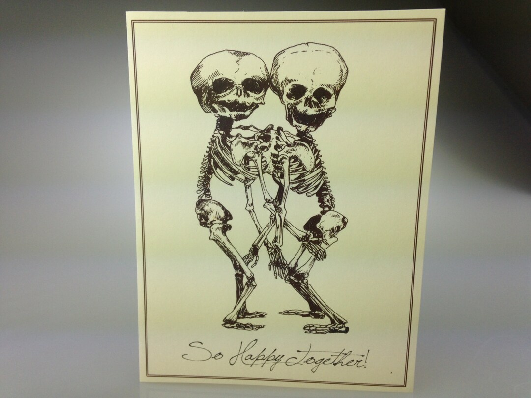 Handmade Card, "so Happy Together", Vintage Medical Illustration Style ...