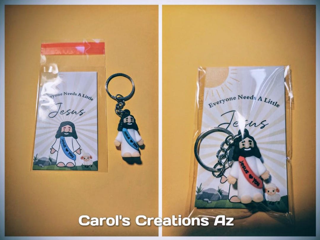 Jesus Keychain / Little Jesus Keychain / Religious Favor / Religious ...
