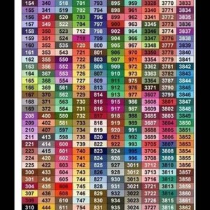 Diamond Painting Drills ROUND / DMC Colors 3770-3849 / Diamond Painting ...