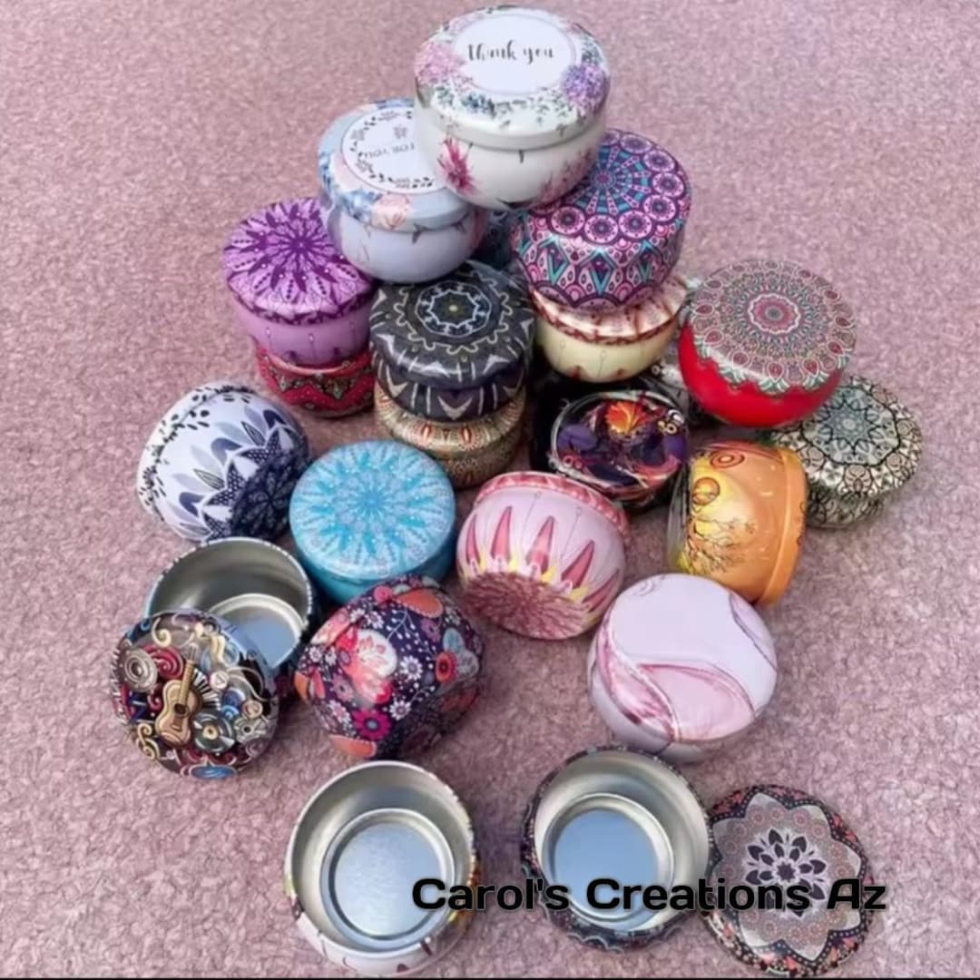 Candle Making Tins / Craft Storage Tins / Craft Supplies / Diamond ...