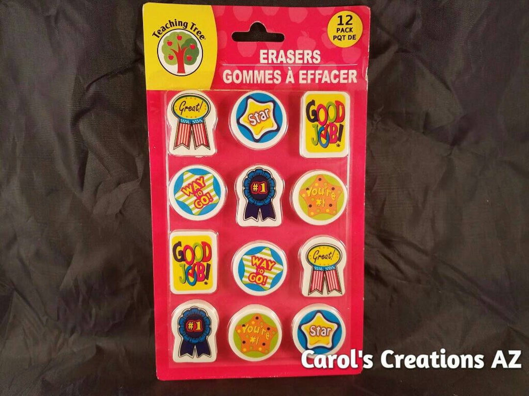 12 Teaching Tree Erasers / Teacher Erasers / Encouragement - Etsy
