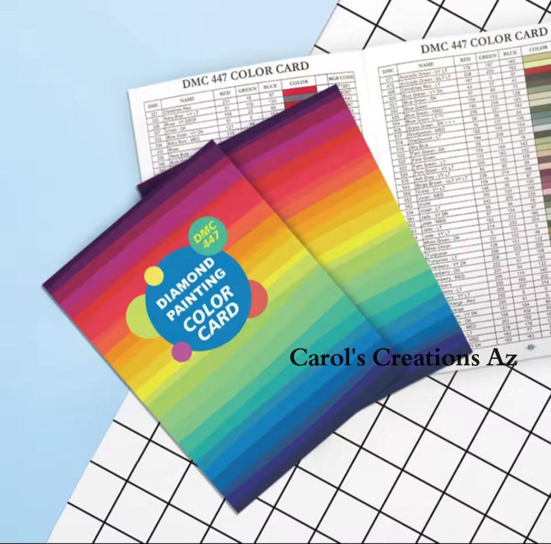 DMC Color Guide Booklet / 447 DMC Color Chart / Diamond Painting Color ...