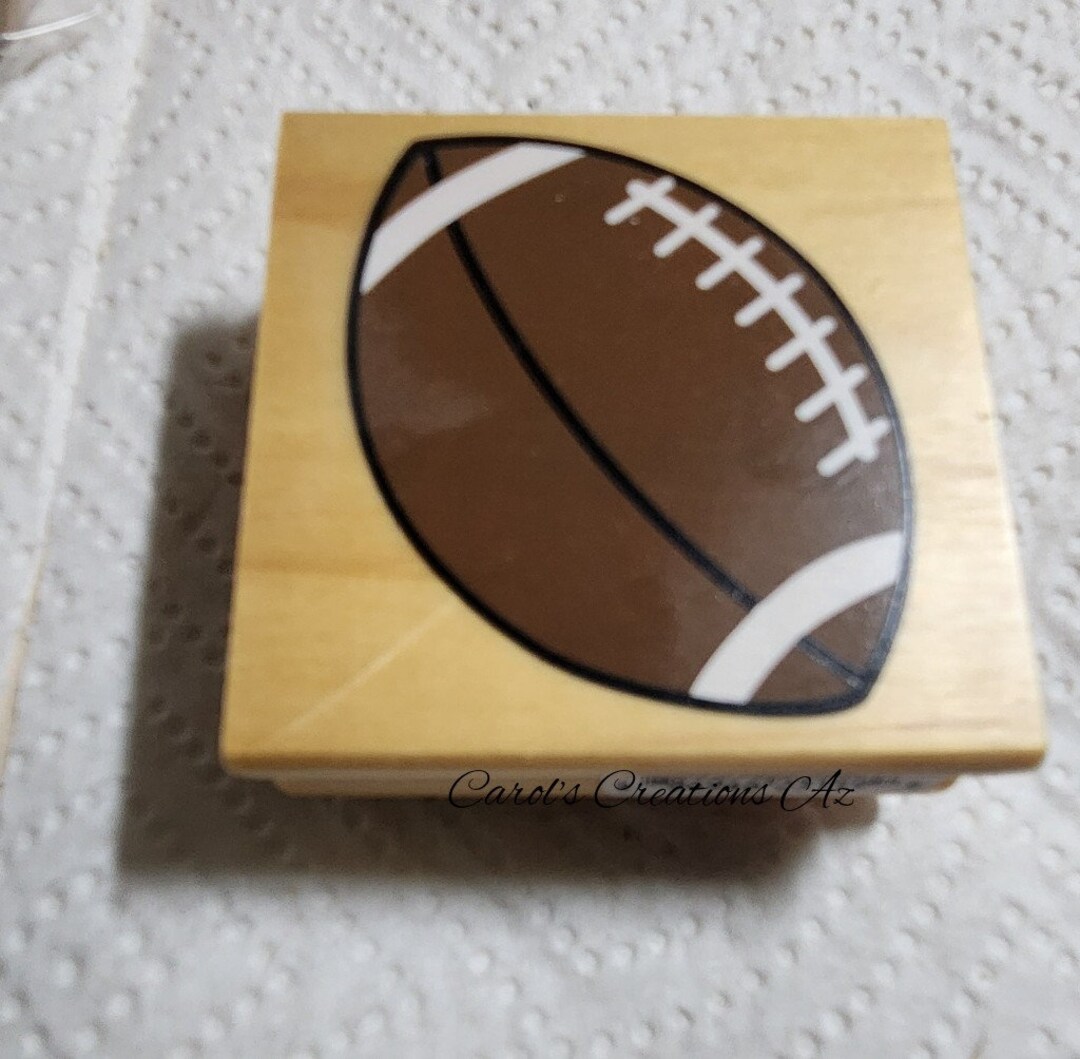 Football Stamp / Wooden Stamp / Rubber Stamp / Craft Supply / Card ...