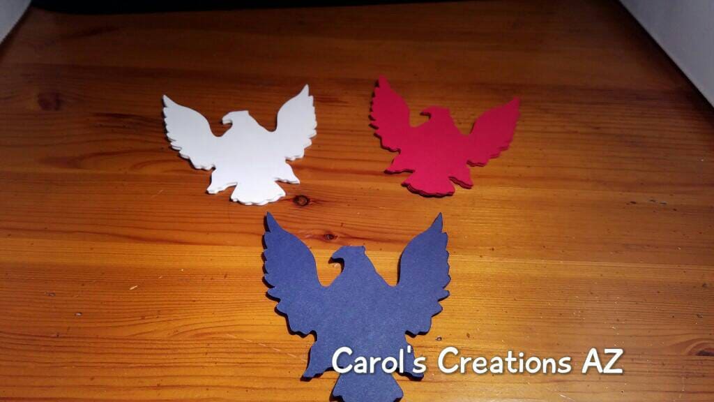 12 Eagle Die Cuts / Red, White, and Blue Eagles / Patriotic Die Cuts ...