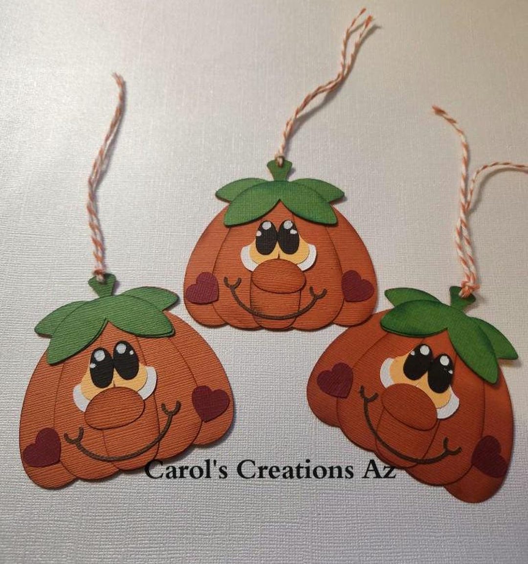 Pumpkin Gift Tags / Halloween Gift Tags / 3 Autumn Gift Tags / Die Cut ...