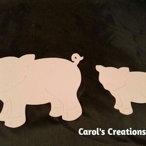 10 Pig Die Cut Set / Pig Face Die Cut / Pig Border Die Cut / Oink Die ...