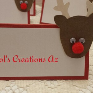 12 Reindeer Place Cards / Reindeer Escort Card / Christmas Place Card ...