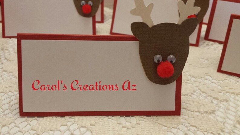 12 Reindeer Place Cards / Reindeer Escort Card / Christmas - Etsy