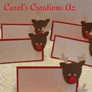 12 Reindeer Place Cards / Reindeer Escort Card / Christmas Place Card ...