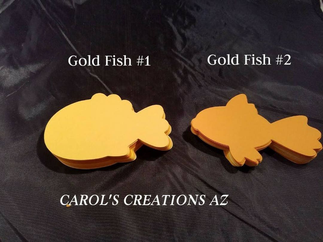 Goldfish Die Cuts / Fish Die Cuts / Fish Cut Outs / Goldfish Cut Outs ...
