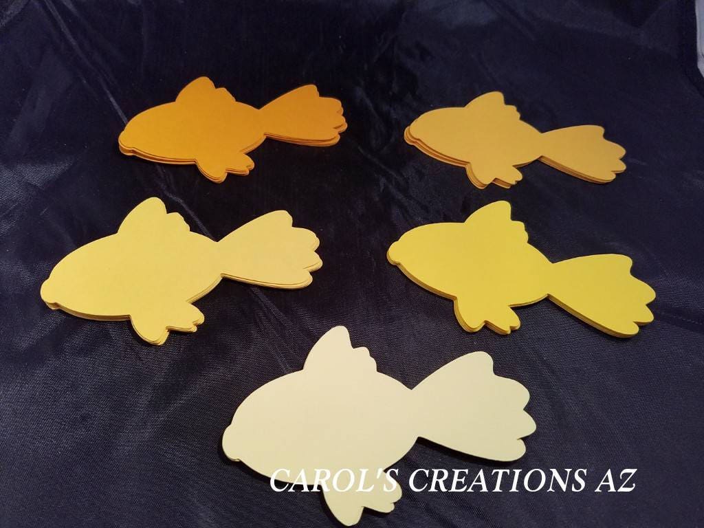 Goldfish Die Cuts / Fish Die Cuts / Fish Cut Outs / Goldfish | Etsy