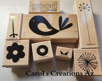 Stampin up Stamp Set / Wooden Stamps / Rubber Stamps / Craft Supplies ...