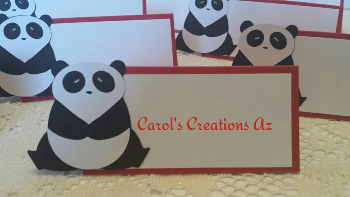 12 Panda Place Cards / Panda Escort Cards / Panda Party / - Etsy