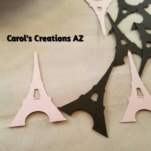 100 Eiffel Tower Confetti/ Eiffel Tower Die Cuts / Paris Party Confetti ...