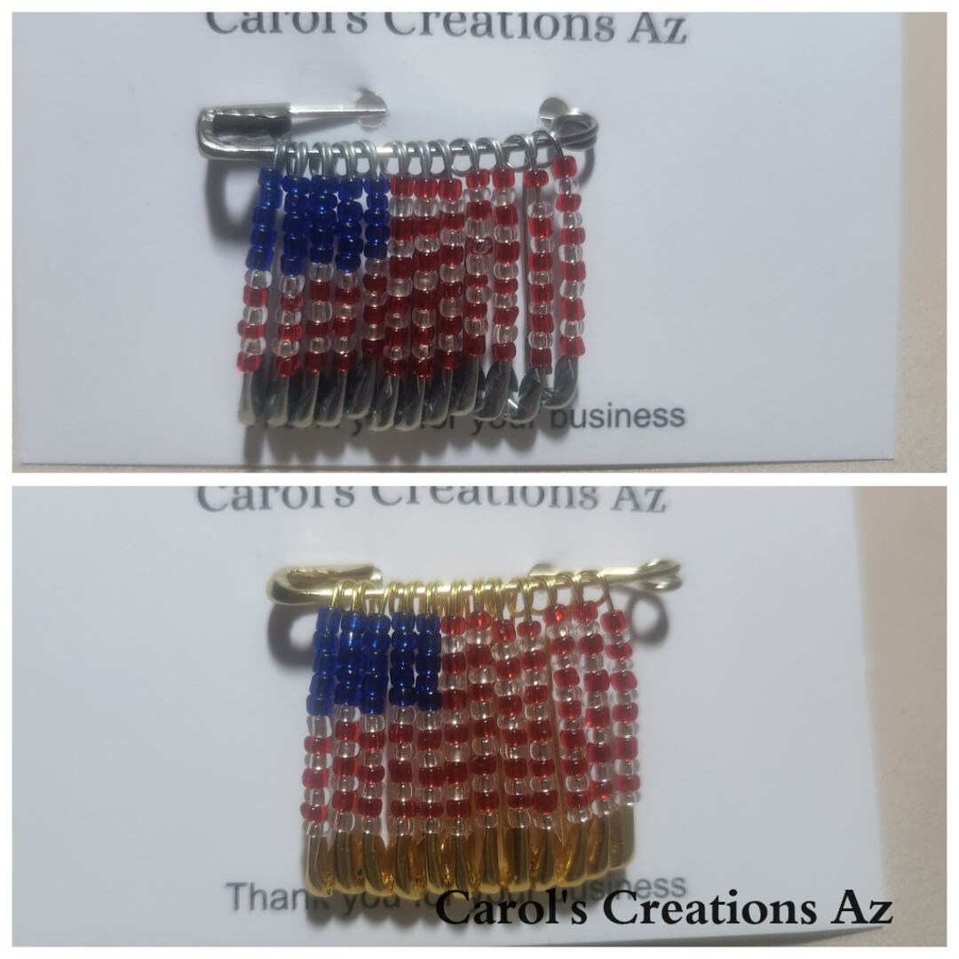 US Flag Pins / Beaded Flag Pins / Patriotic Flag Pins / Handcrafted ...