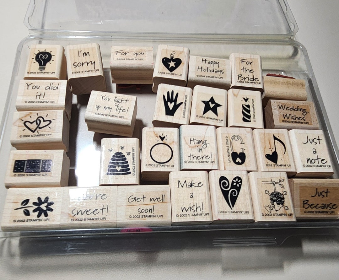 Stampin up Stamp Set / Mini Mates Stamp Set / Wooden Stamps / Rubber ...
