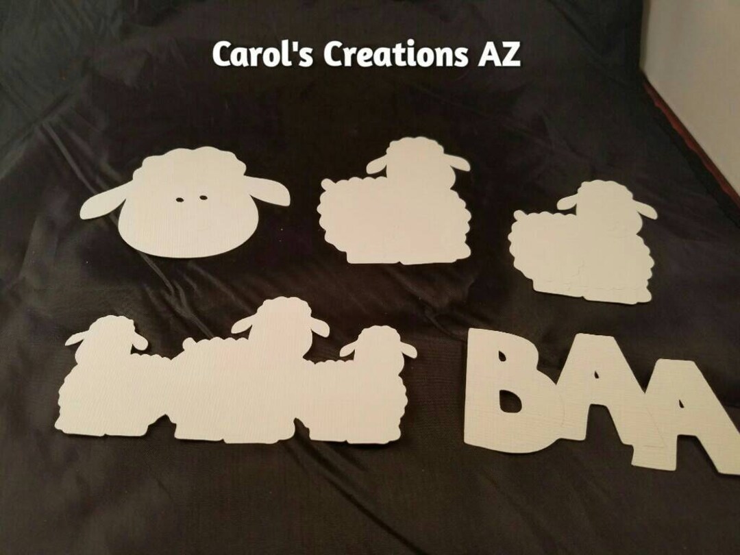 10 Piece Lamb Die Cuts / Sheep Die Cuts / Lamb Face Die Cut / Lamb ...